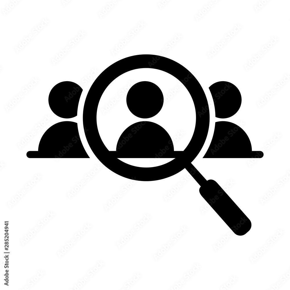 Human resource vector icon, recruit illustration symbol. recruit sign ...