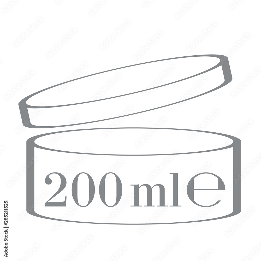 Liter l sign (l-mark) estimated volumes 200 milliliters (ml) Vector ...