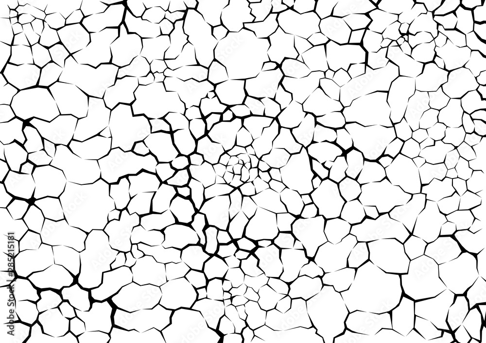 Earth cracks or plant roots on white background. Concrete wall Texture ...