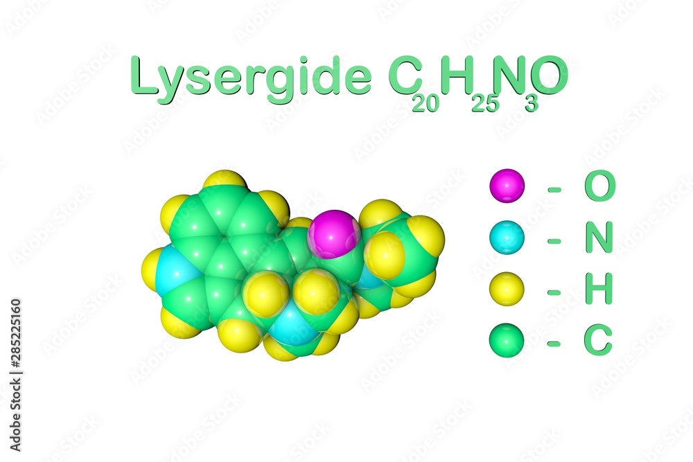 Structural chemical formula and space-filling molecular model of ...