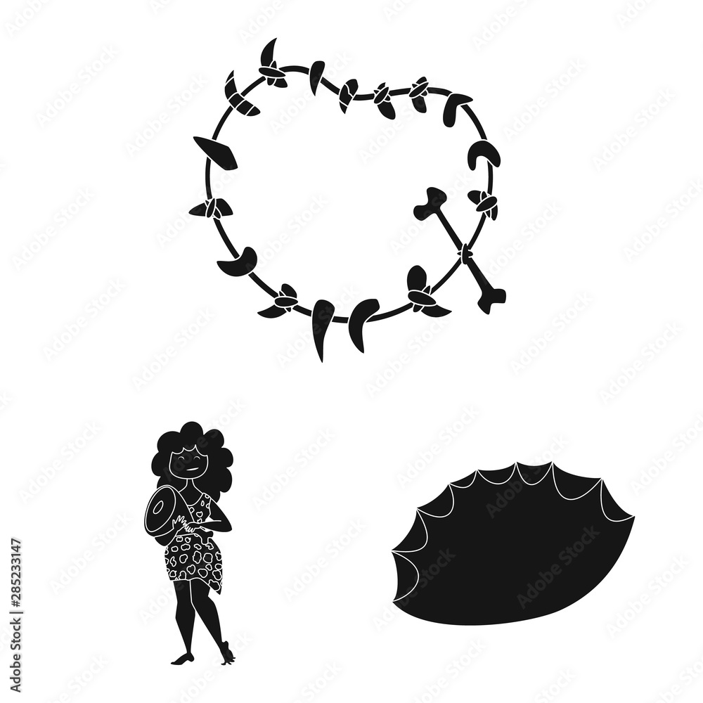 Vector illustration of sapiens and development logo. Set of sapiens and ...