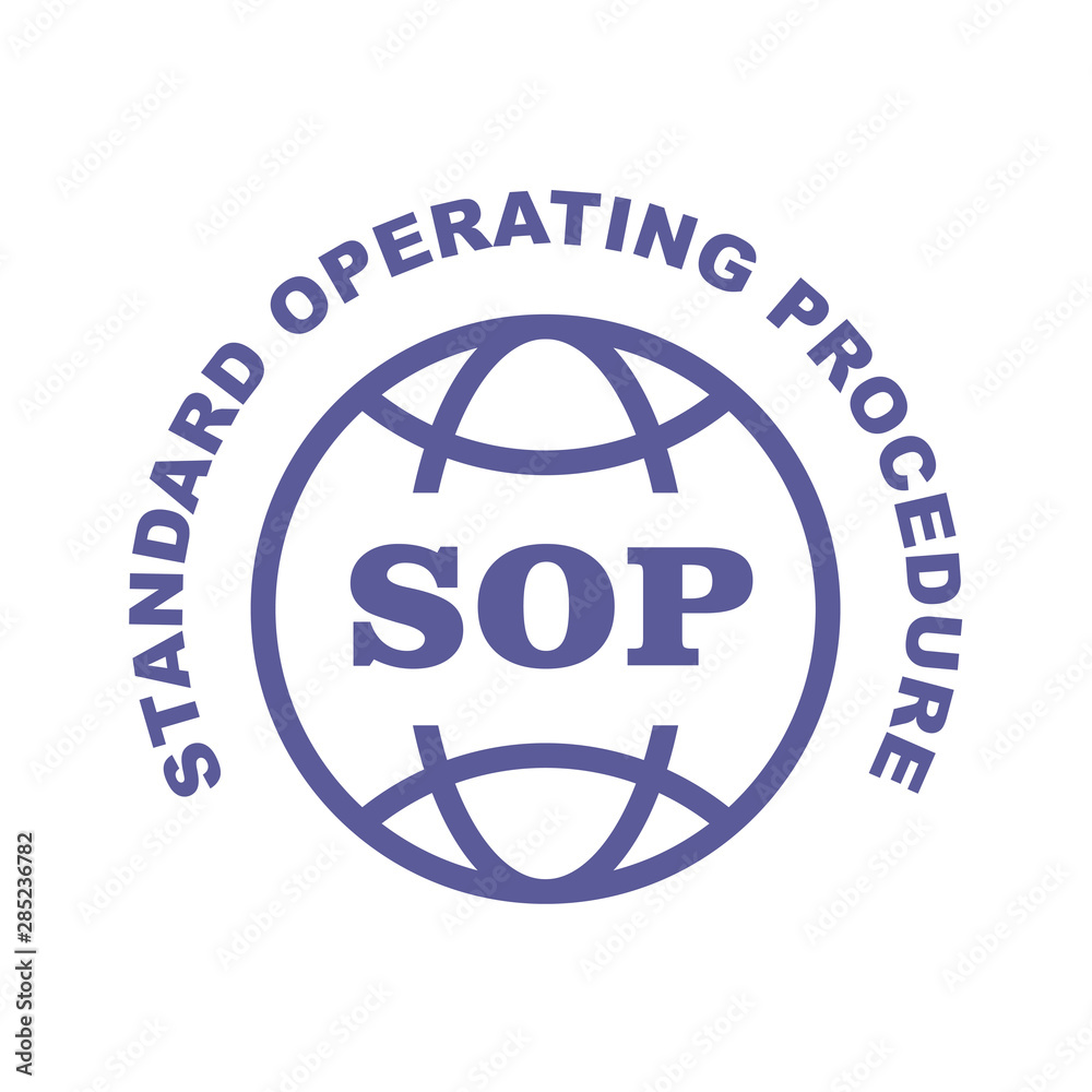 SOP stamp - Standard operating procedure emblem Stock Vector | Adobe Stock