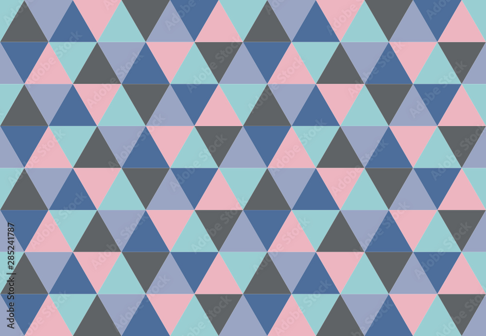 Triangular seamless pattern.Low poly geometric background. Multi color ...