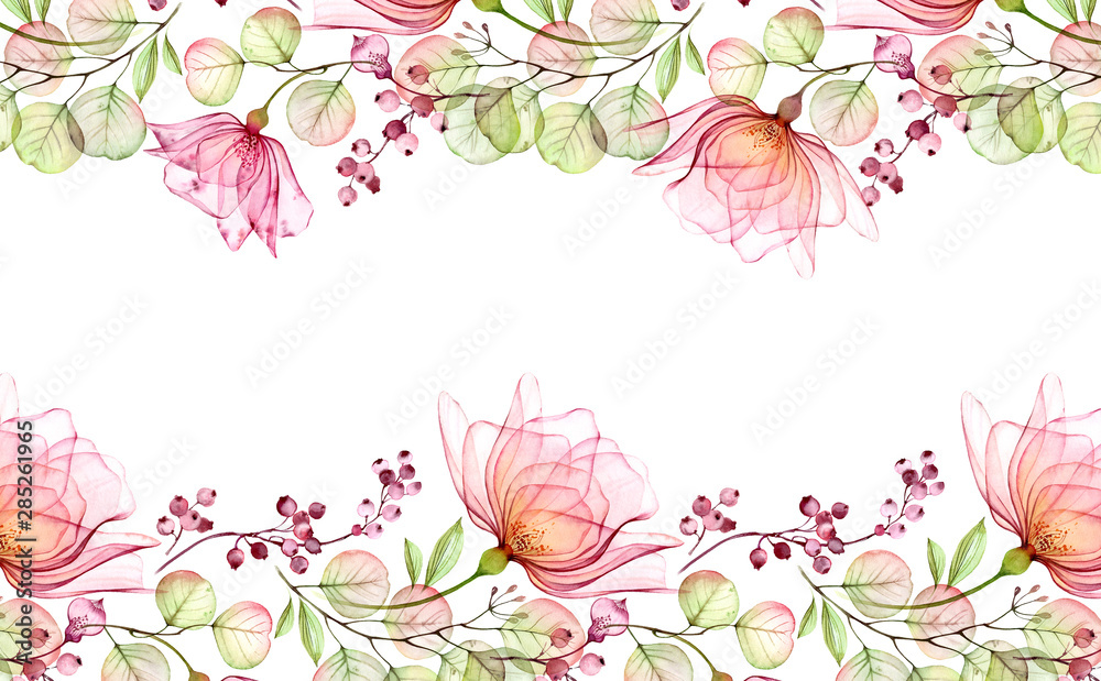 Horizontal Floral Design Patterns