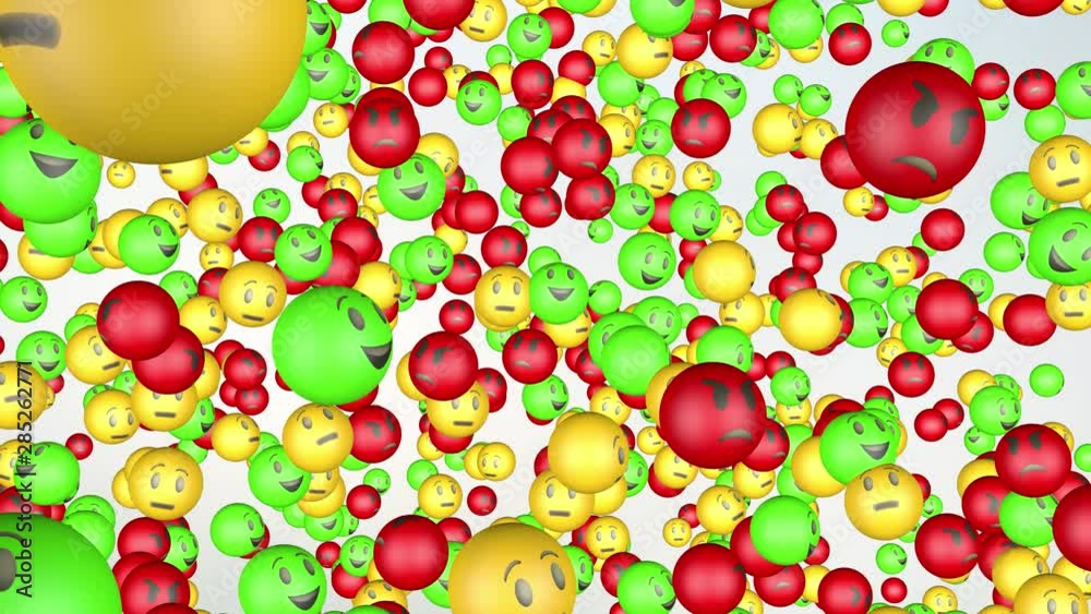 Animation of different emotions. Icons for assessing a person's ...