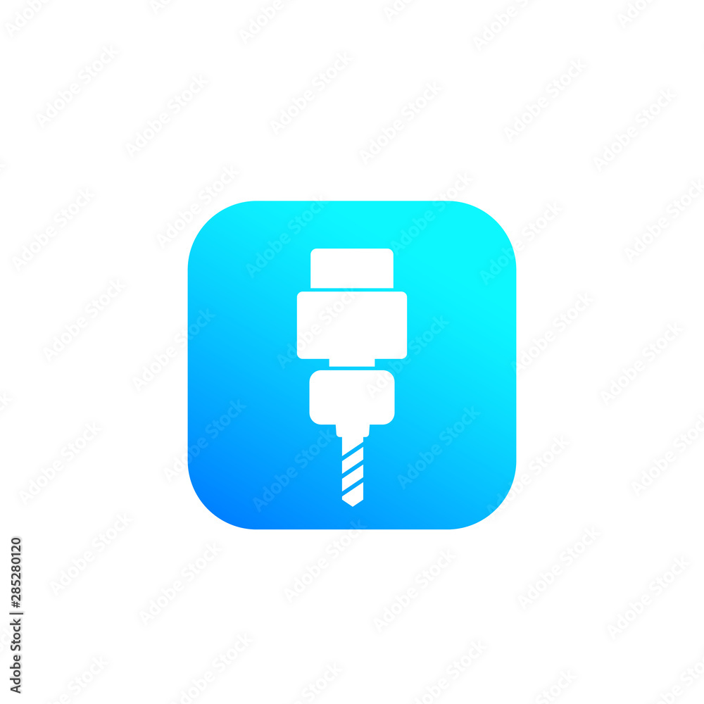 milling machine icon, vector Stock Vector | Adobe Stock