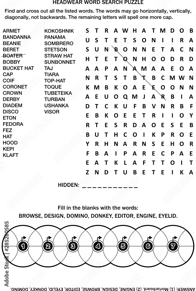 Vecteur Stock Puzzle page with two word games (English language ...
