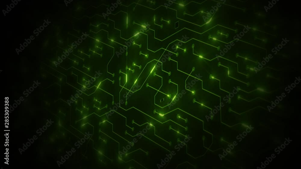 Technology Computer Chipset Background Loop/ 4k animation of an ...