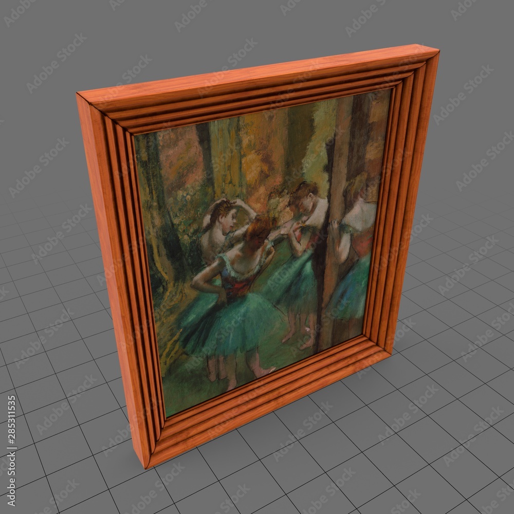 Framed painting of dancers Stock 3D asset | Adobe Stock