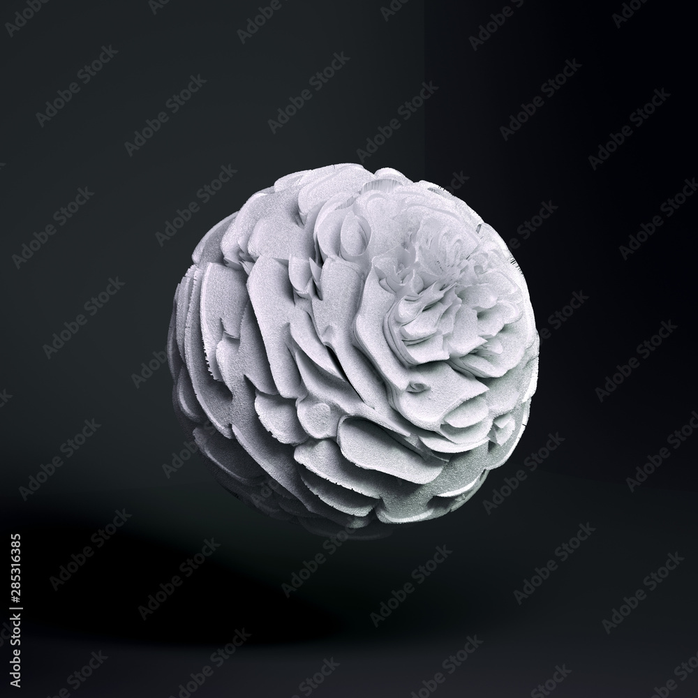 Volume, abstract, relief form. 3d illustration, 3d rendering. Stock ...