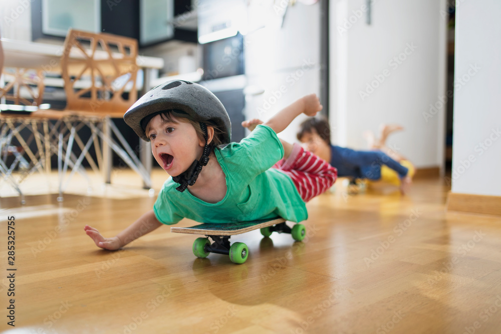 Kids playing indoor Stock Photo | Adobe Stock