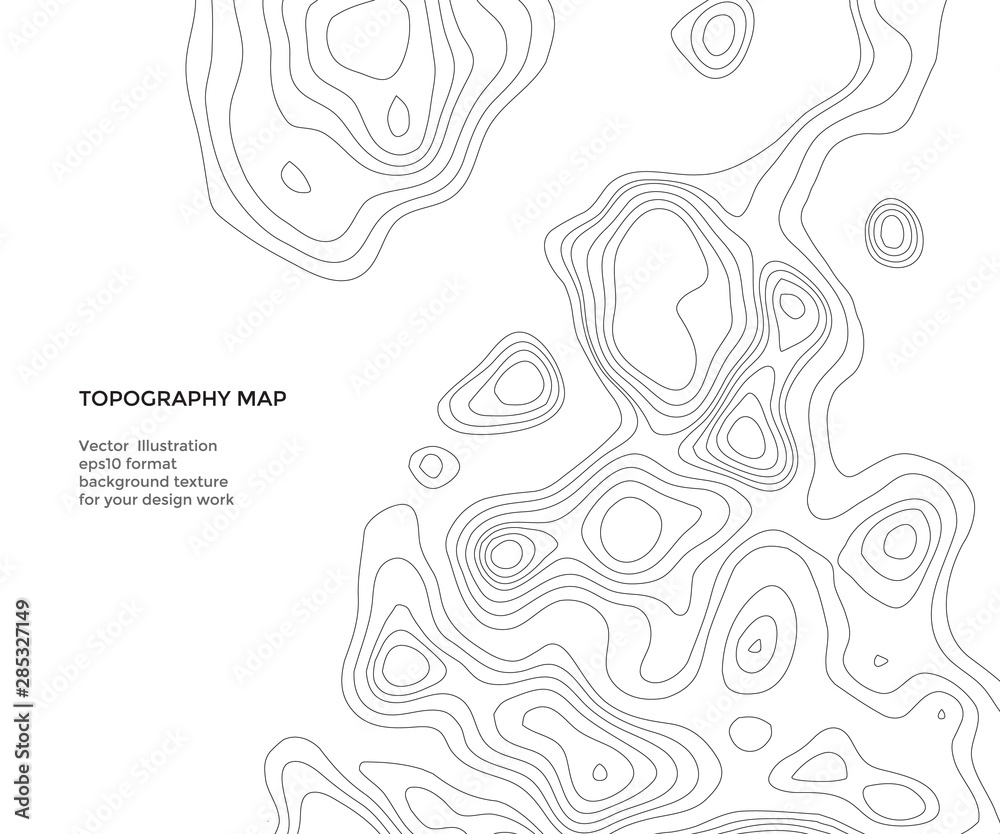 Vector design element. Topography map. Abstract landscape Stock Vector ...