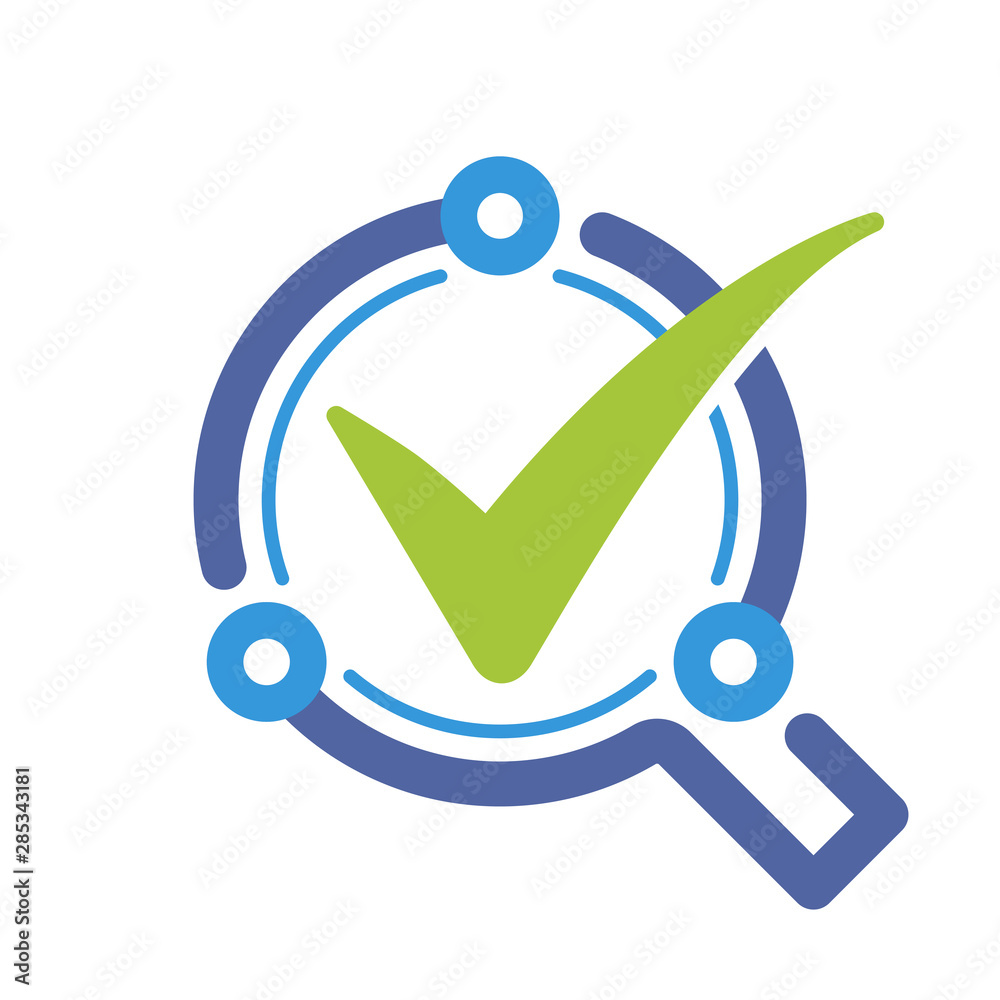 Illustrated icon with the concept of a smart tech correction system ...