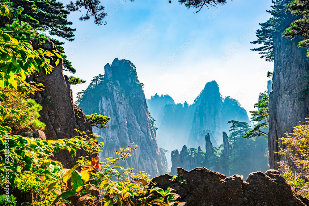 Landscape Of Mount Huangshan Yellow Mountains Unesco World Heritage