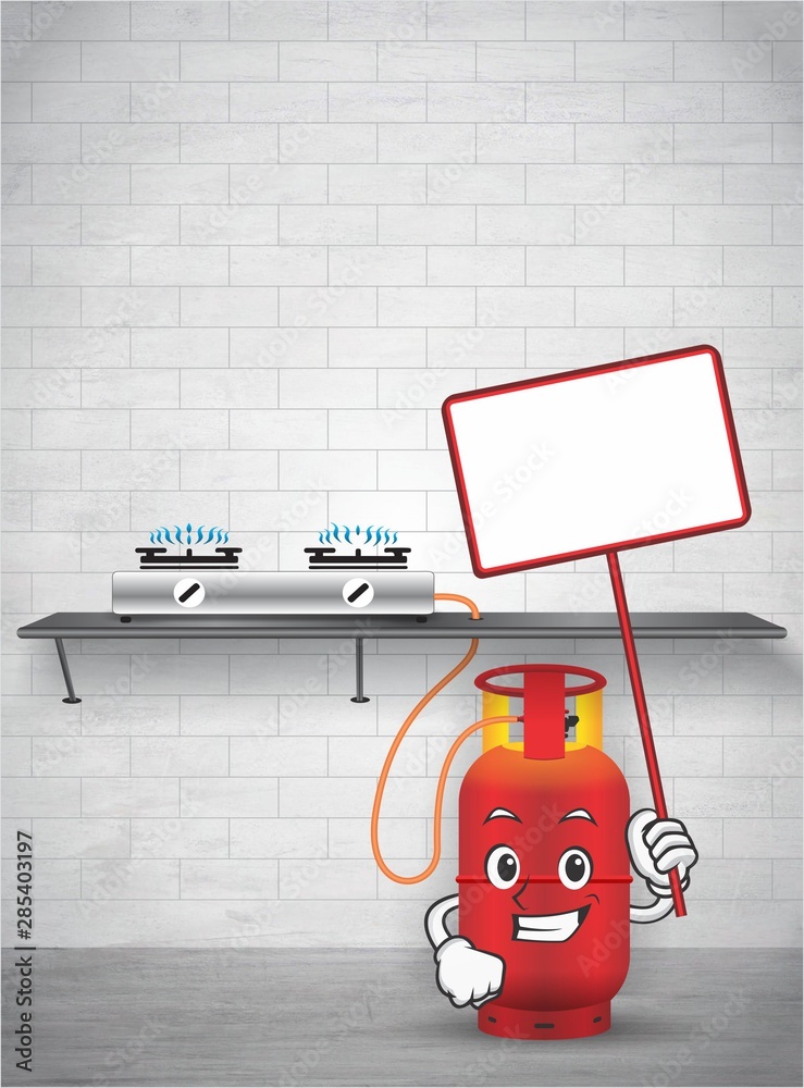 LPG Gas Cylinder Mascot Stock Photo | Adobe Stock