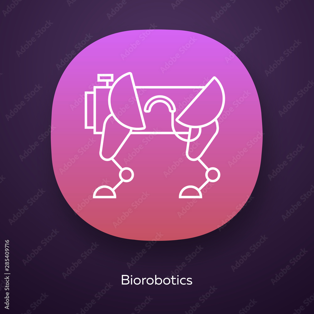 Biorobotics app icon. Dog-like robot. Robotic innovation technology ... Biorobotics app icon. Dog-like robot. Robotic innovation technology ...