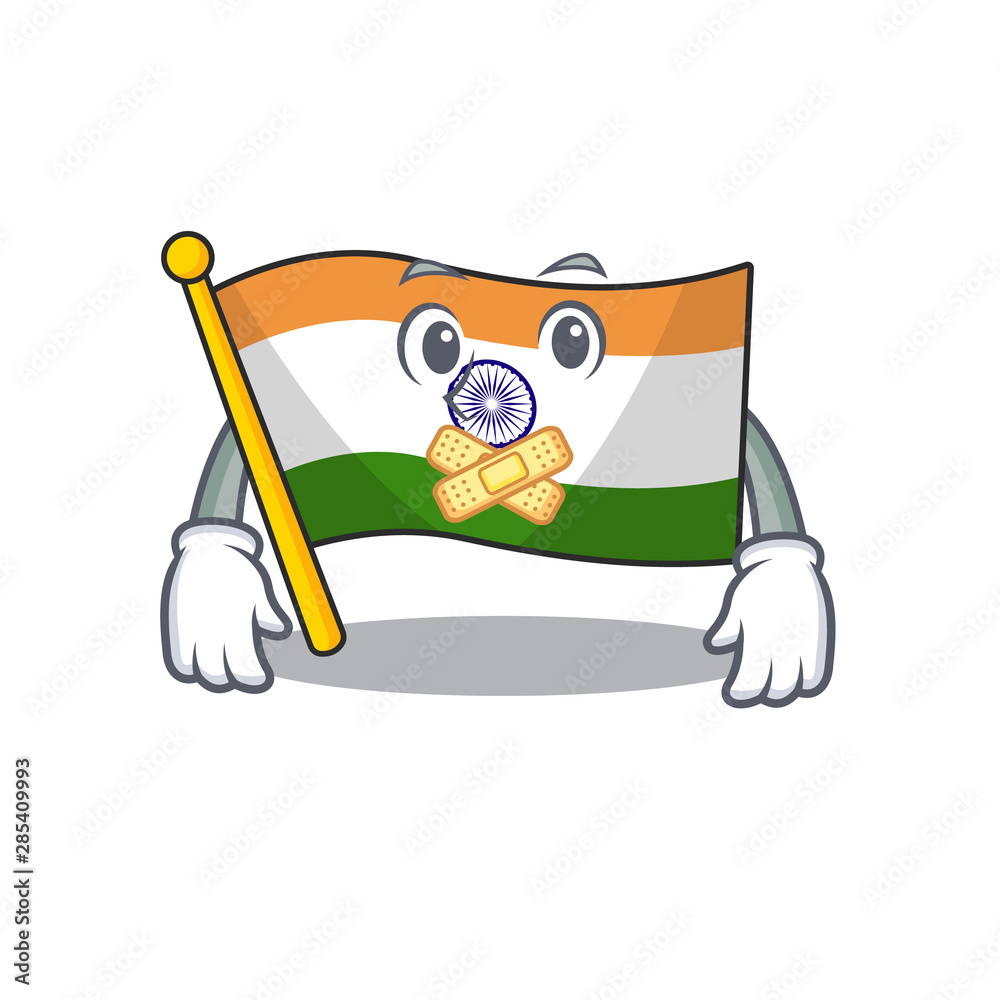 Silent indian flag kept in cartoon cupboard Stock Vector | Adobe Stock
