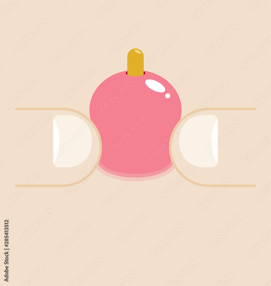 Squeezing pimple isolated. popping Acne. vector illustration Stock ...