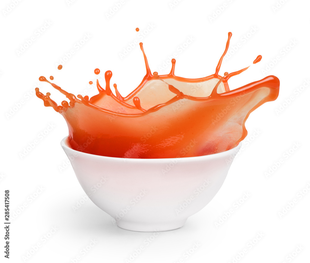 Ketchup splash on white background Stock Illustration | Adobe Stock
