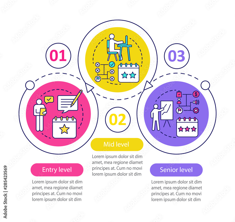 Work experience vector infographic template. Business presentation ...