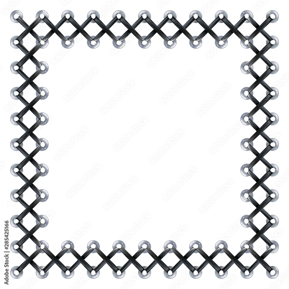 Square Lace Frame Silk Fabric Swirls Black Gothic Latex Strip Corset 