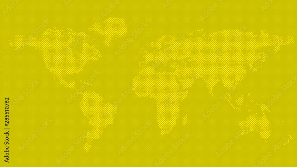 Halftone world map background - vector graphic with dots Stock Vector ...