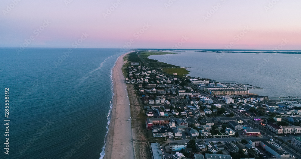 An aerial view of Dewey Beach in Delaware, a popular summertime tourist ...