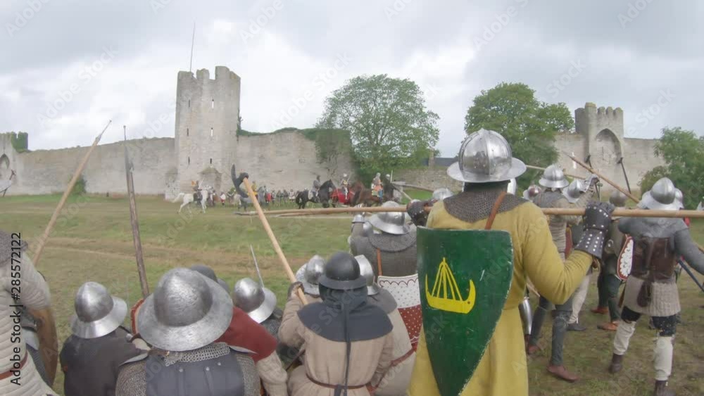 battle of visby knights fighting medieval swords bowmen horses ...