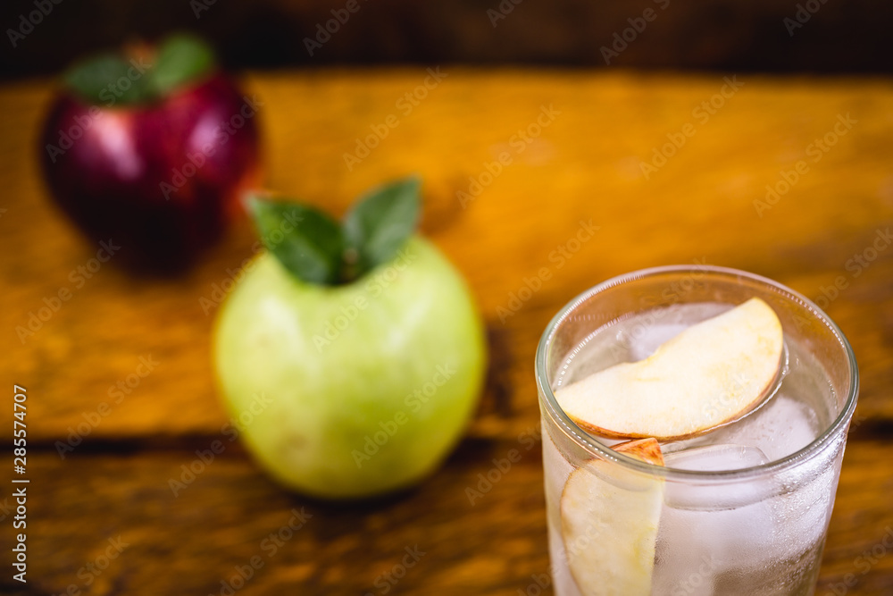 Apple spritzer (apfelschorle) pitcher, Glass pitcher of homemade ...