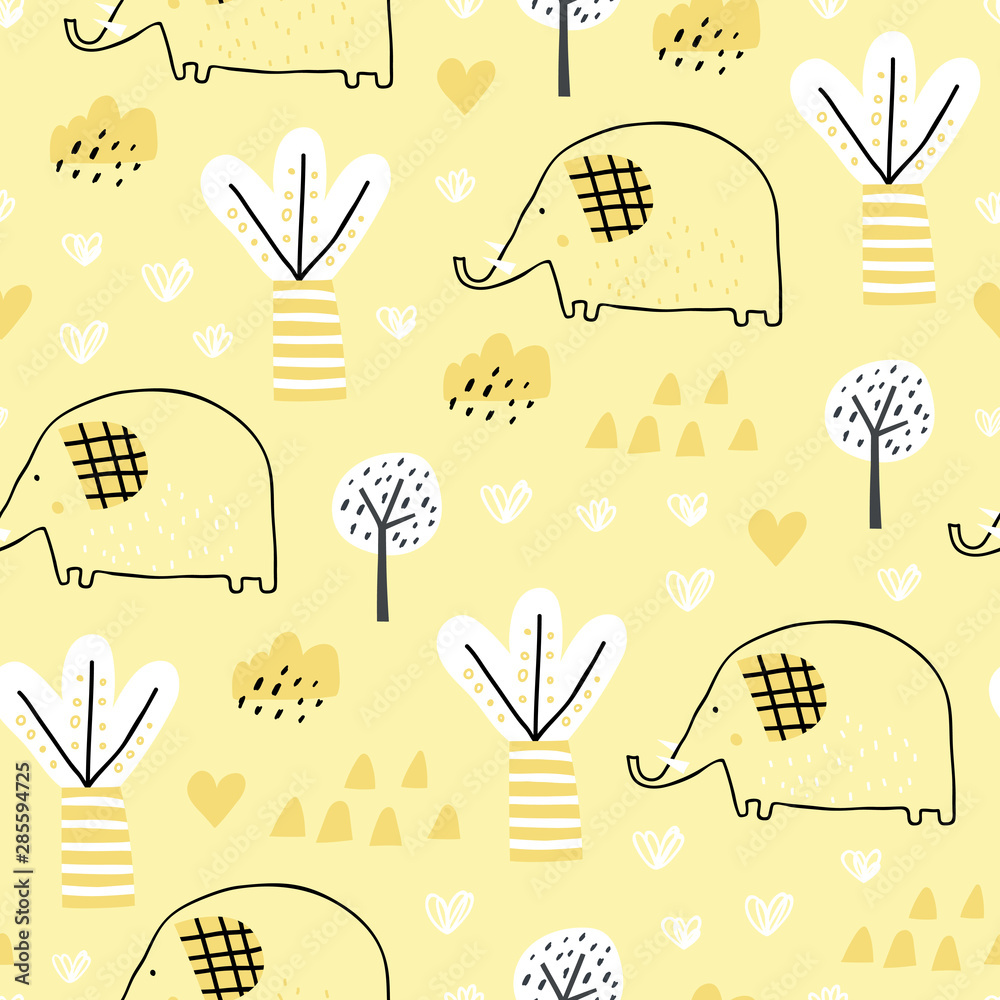Yellow Baby Wallpaper Pattern