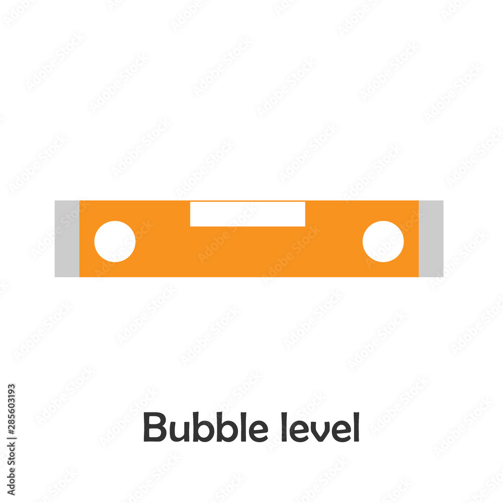 Bubble level in cartoon style, construction card for kid, preschool ...