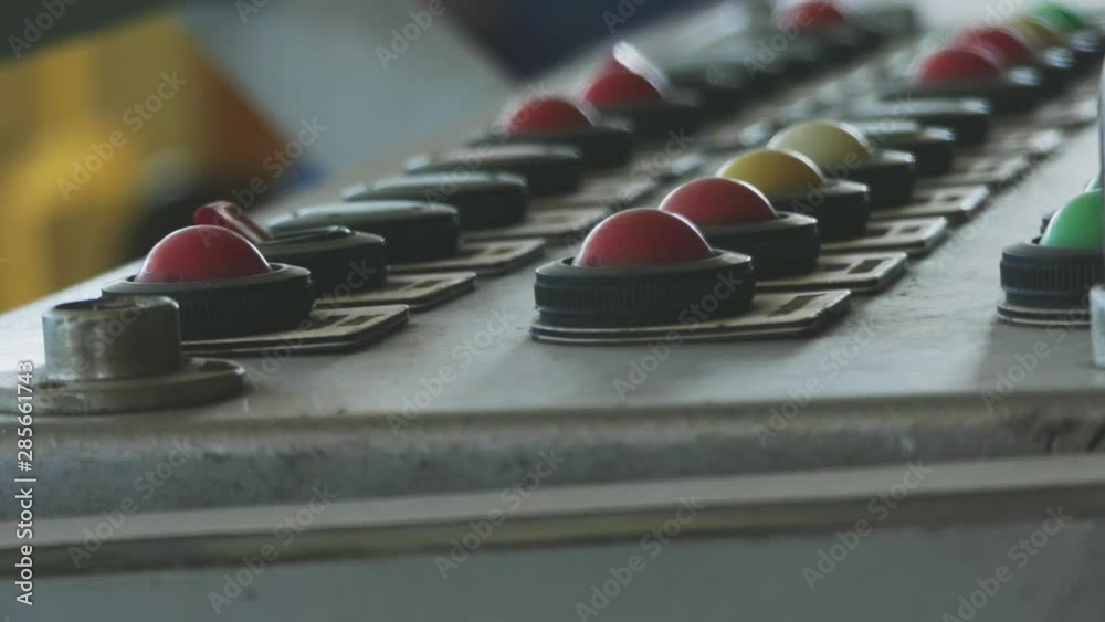 Scenes inside the control room of the bridge of a ship. Navigation ...