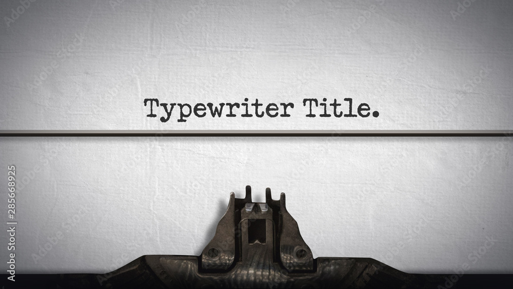 Typewriter Title Stock Template | Adobe Stock