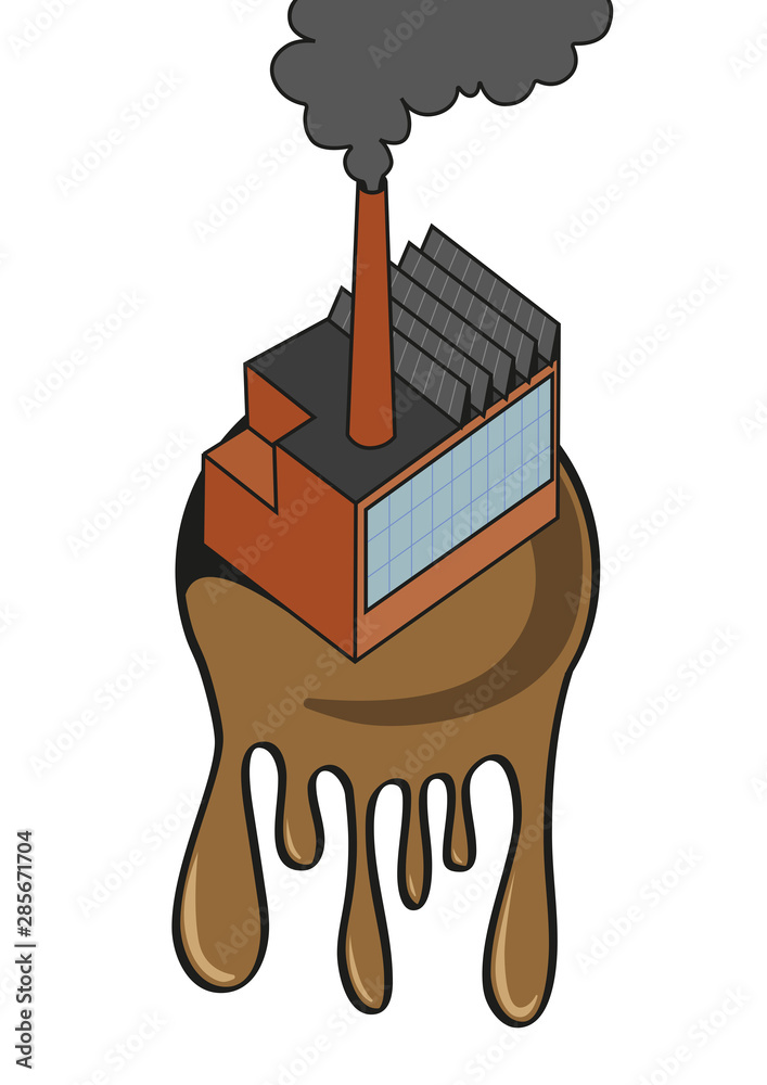 Cartoon Factory Pollution