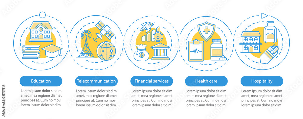 Services Industry vector infographic template. Business presentation ...