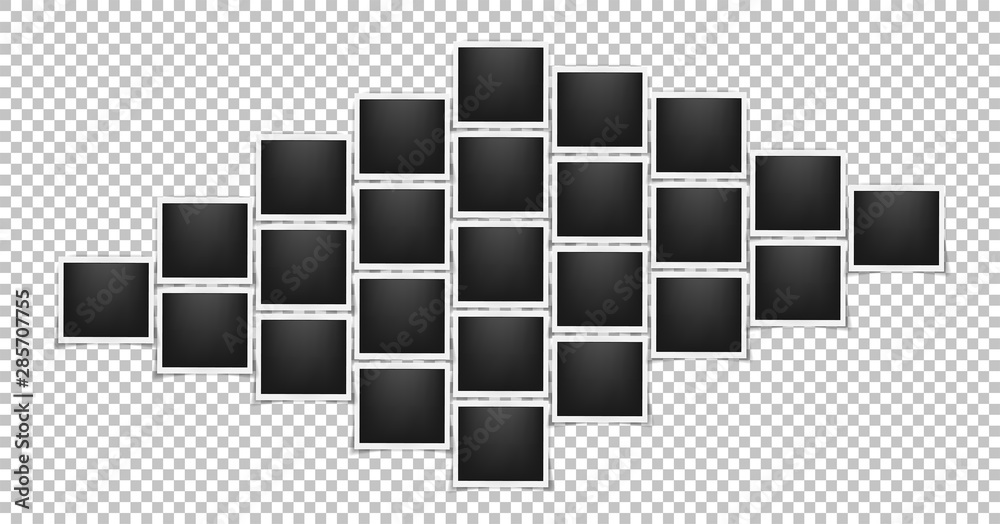Square realistic frames template background. Retro backdrop pattern ...