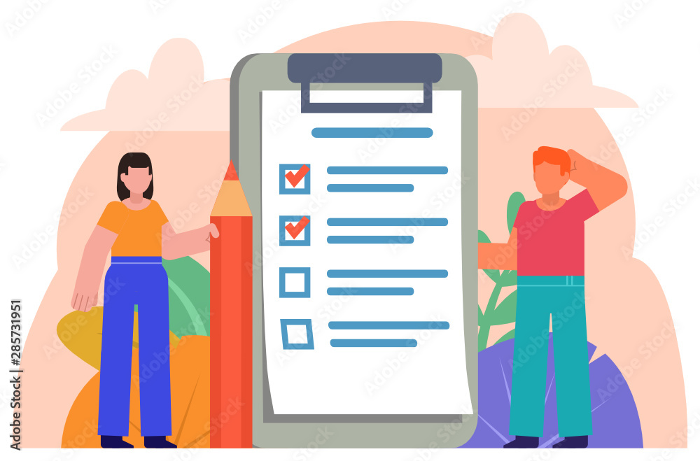 Work planning, to do list, daily routine management concept. Man and ...