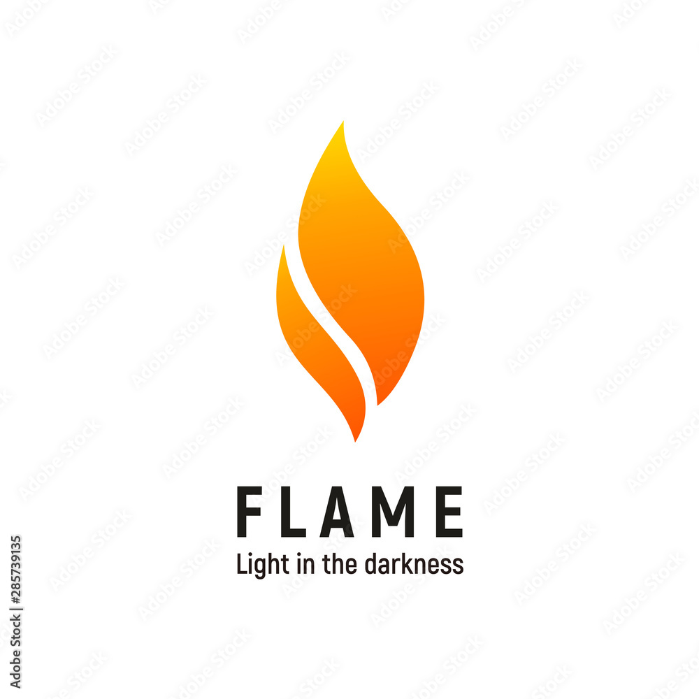 Fire Flame logo design inspiration Stock Vector | Adobe Stock