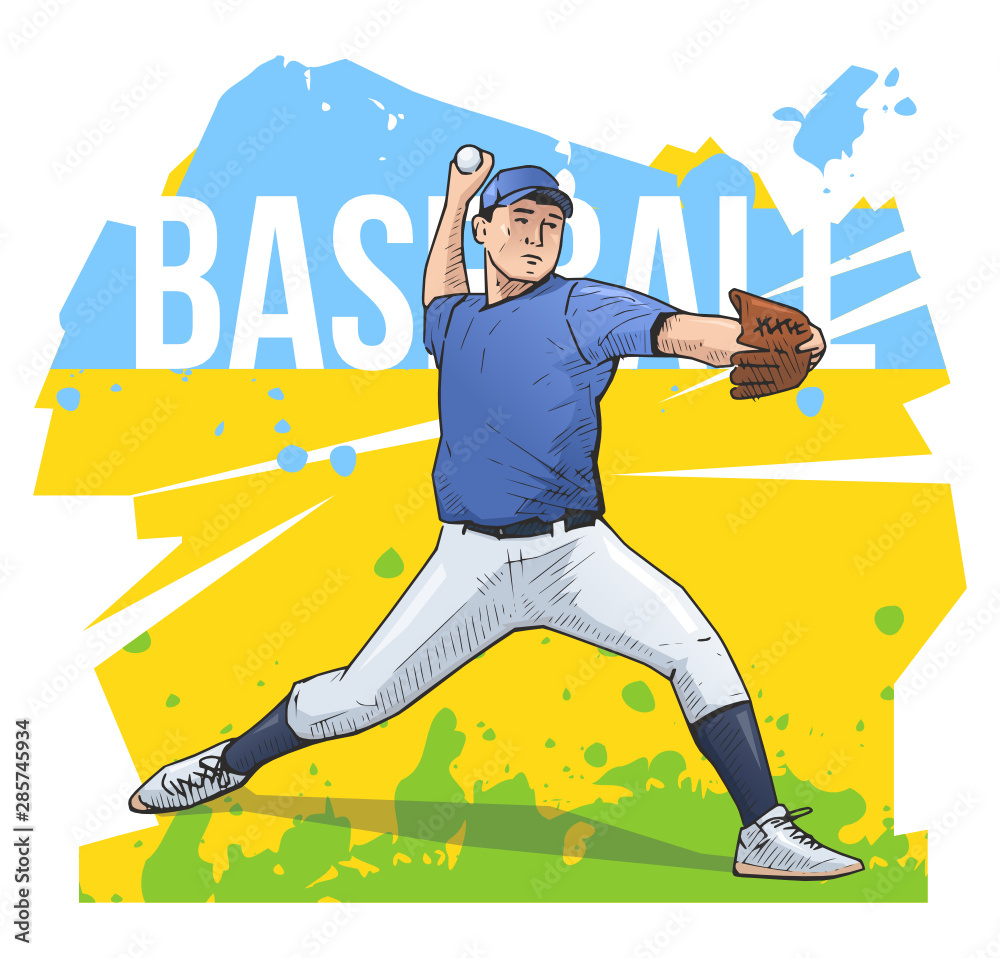 Baseball Pitcher Vector