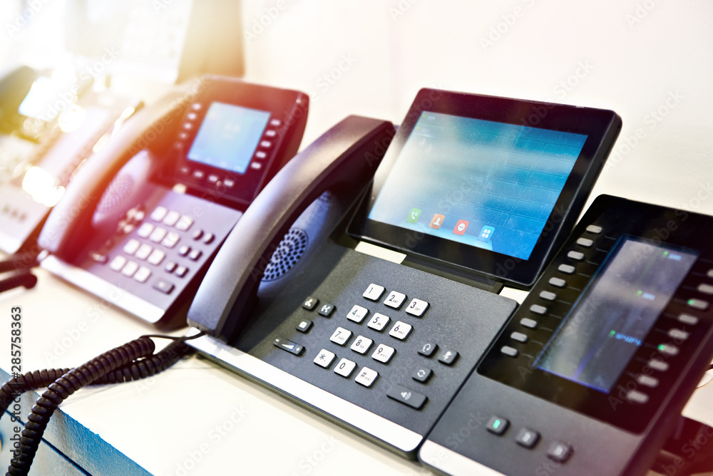 Office phones Stock Photo | Adobe Stock