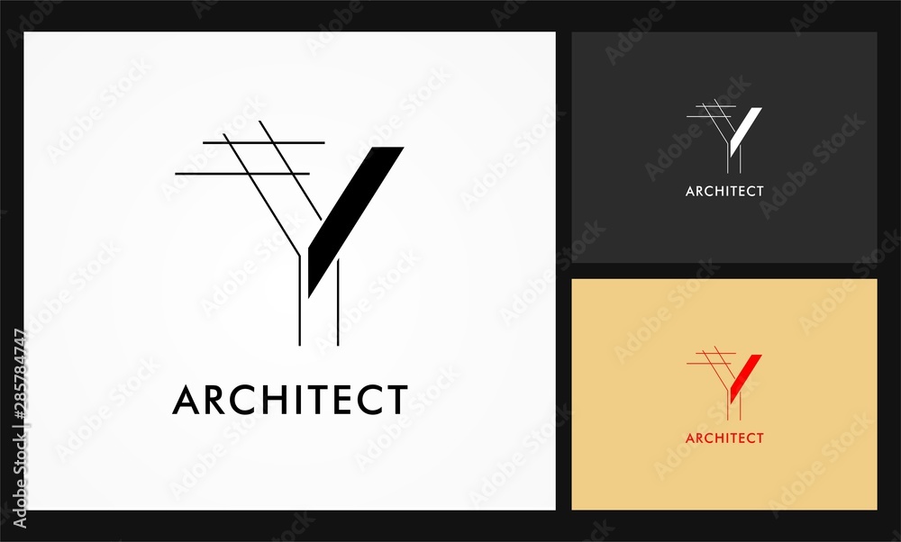 y architect vector logo Stock Vector | Adobe Stock