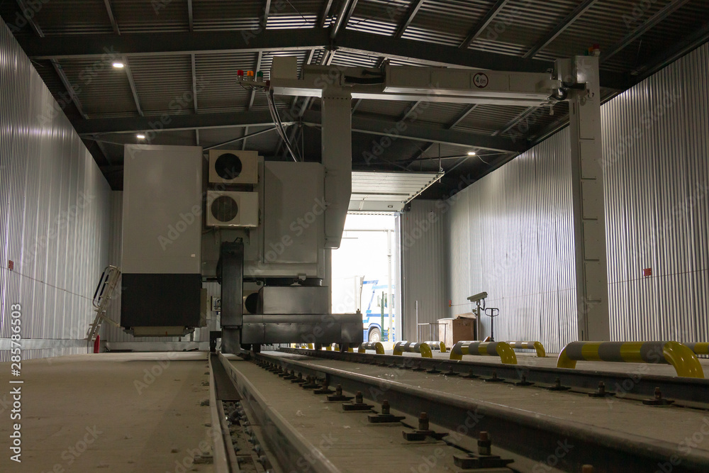 Cargo vehicle scanner, safely screen of vehicles Stock Photo | Adobe Stock