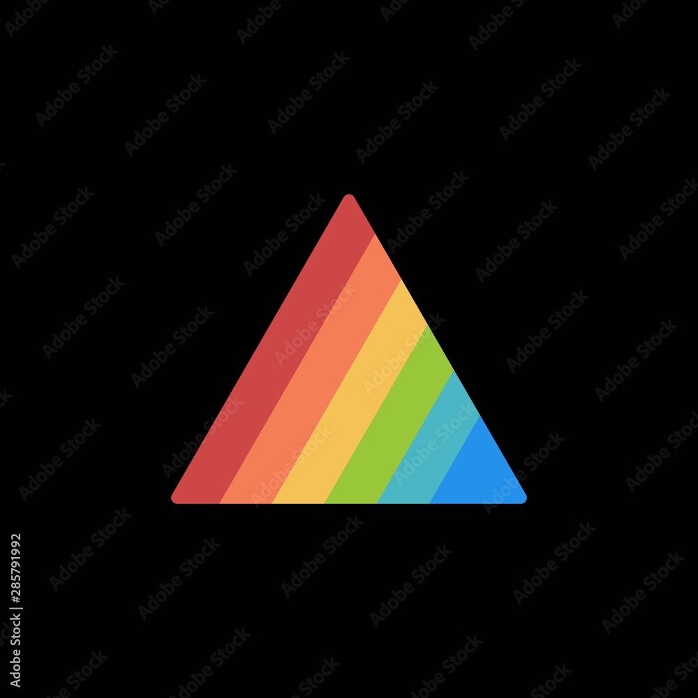 simple rainbow typography A triangle vector logo Stock Vector | Adobe Stock
