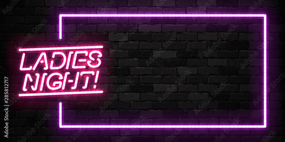 Ladies Night Neon Sign Ladies Night Neon Sign With High Heel Shoes On