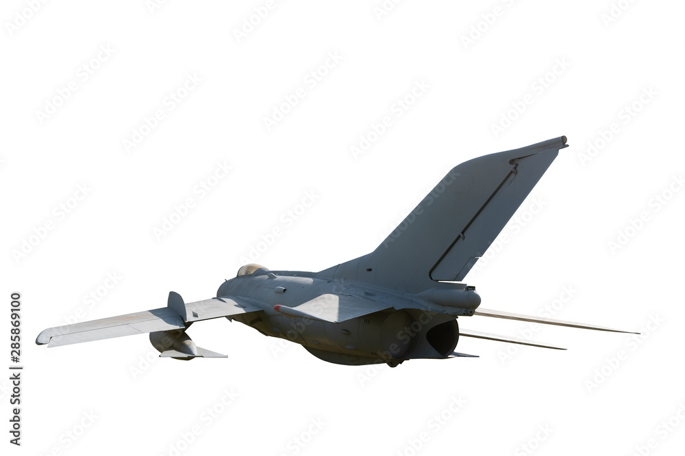 Fighter jet plane in flight, military aircraft, army airplane isolated ...