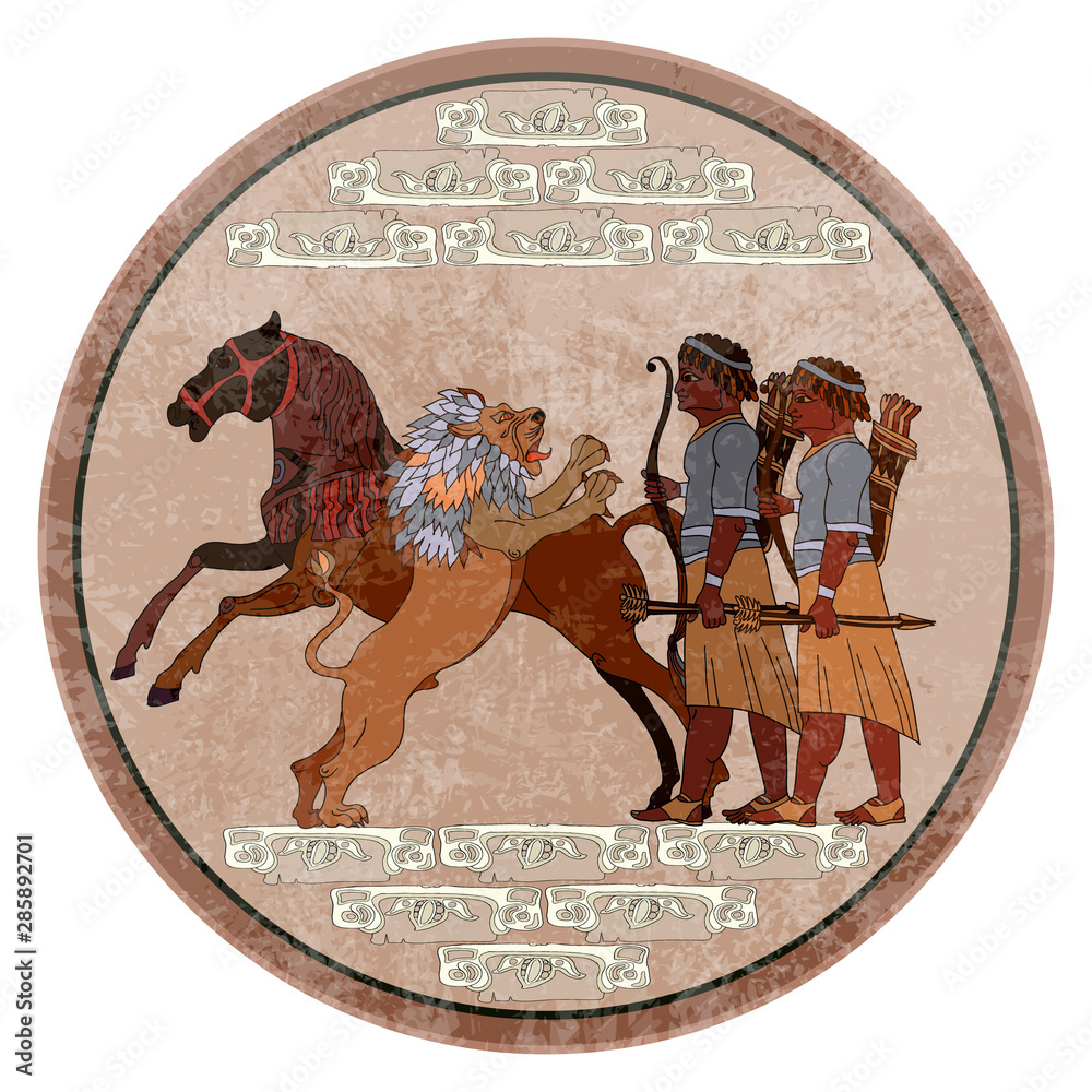 Sumerian civilization. Middle East history. Ancient culture art. King ...