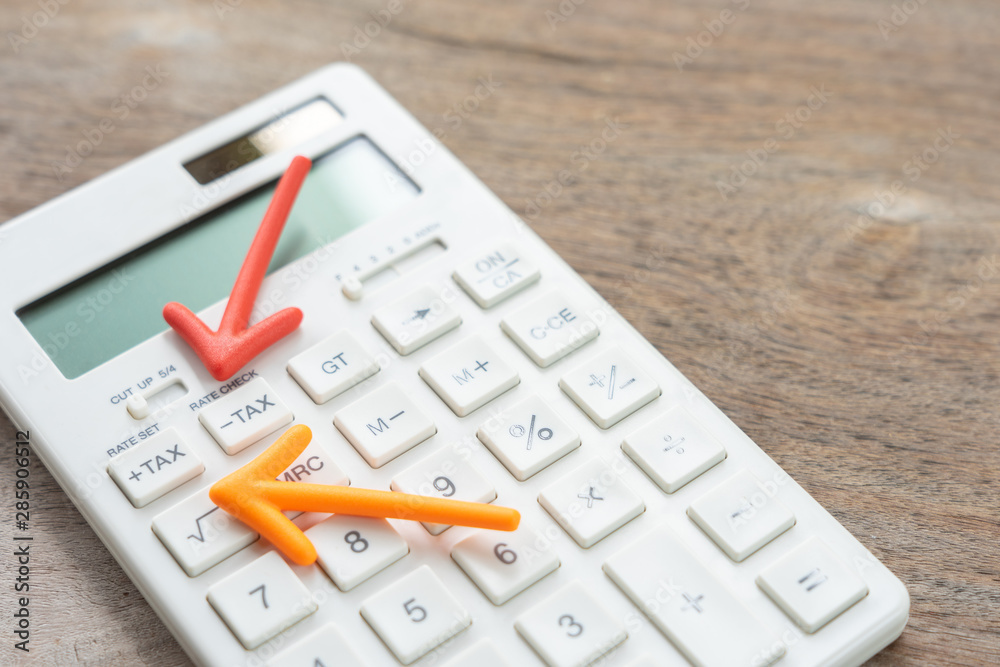 Keypad TAX button For tax calculation. Easy to calculate. on White ...