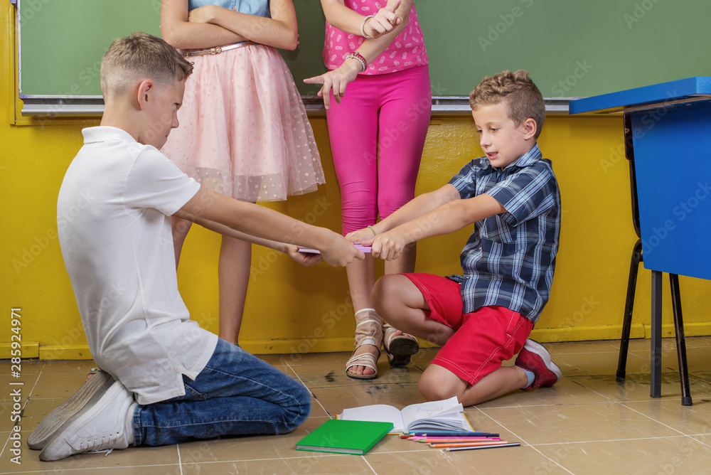 Boys Fighting In School