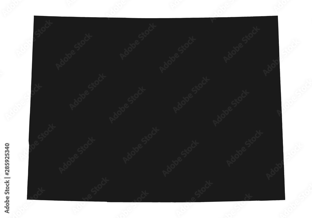 Colorado vector map silhouette. High detailed illustration. United ...