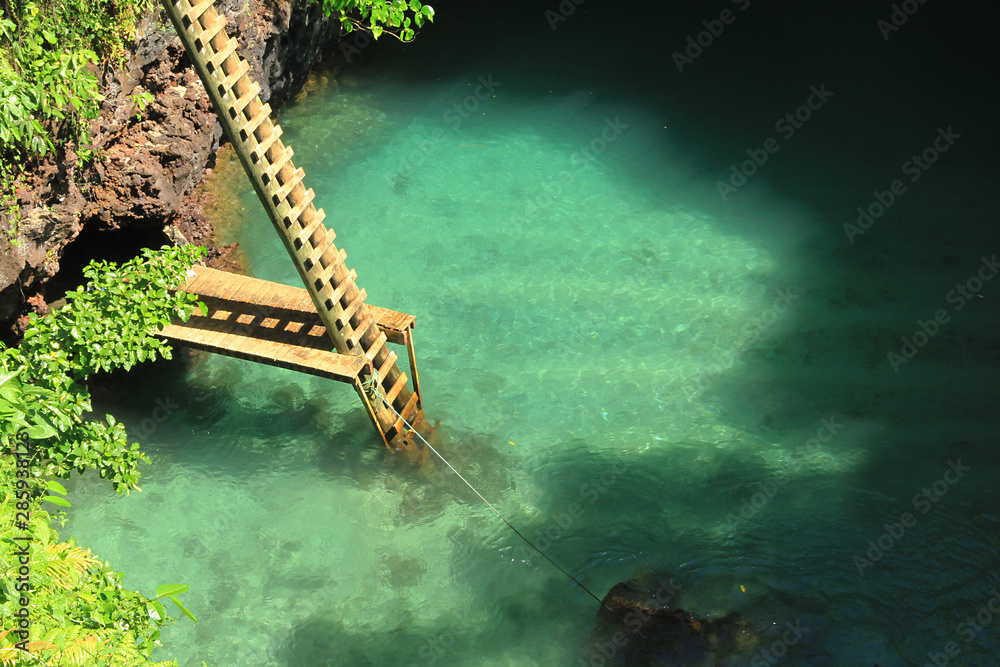 To-Sua Ocean Trench is located on the southeast coast of Upolu Island ...